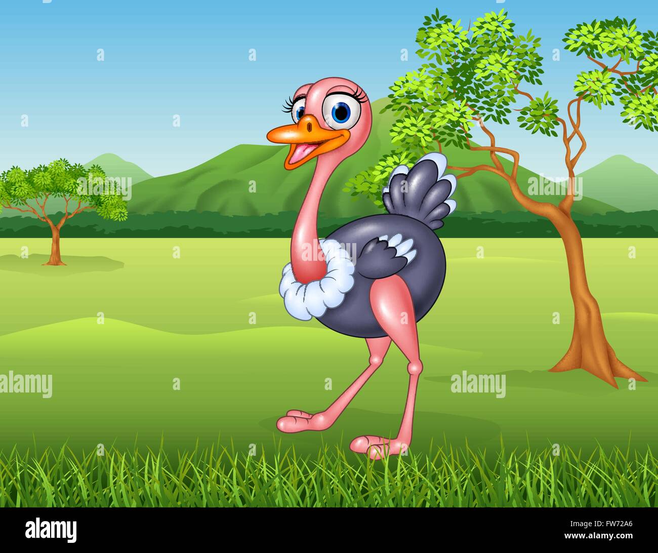 Cartoon ostrich hi-res stock photography and images - Alamy