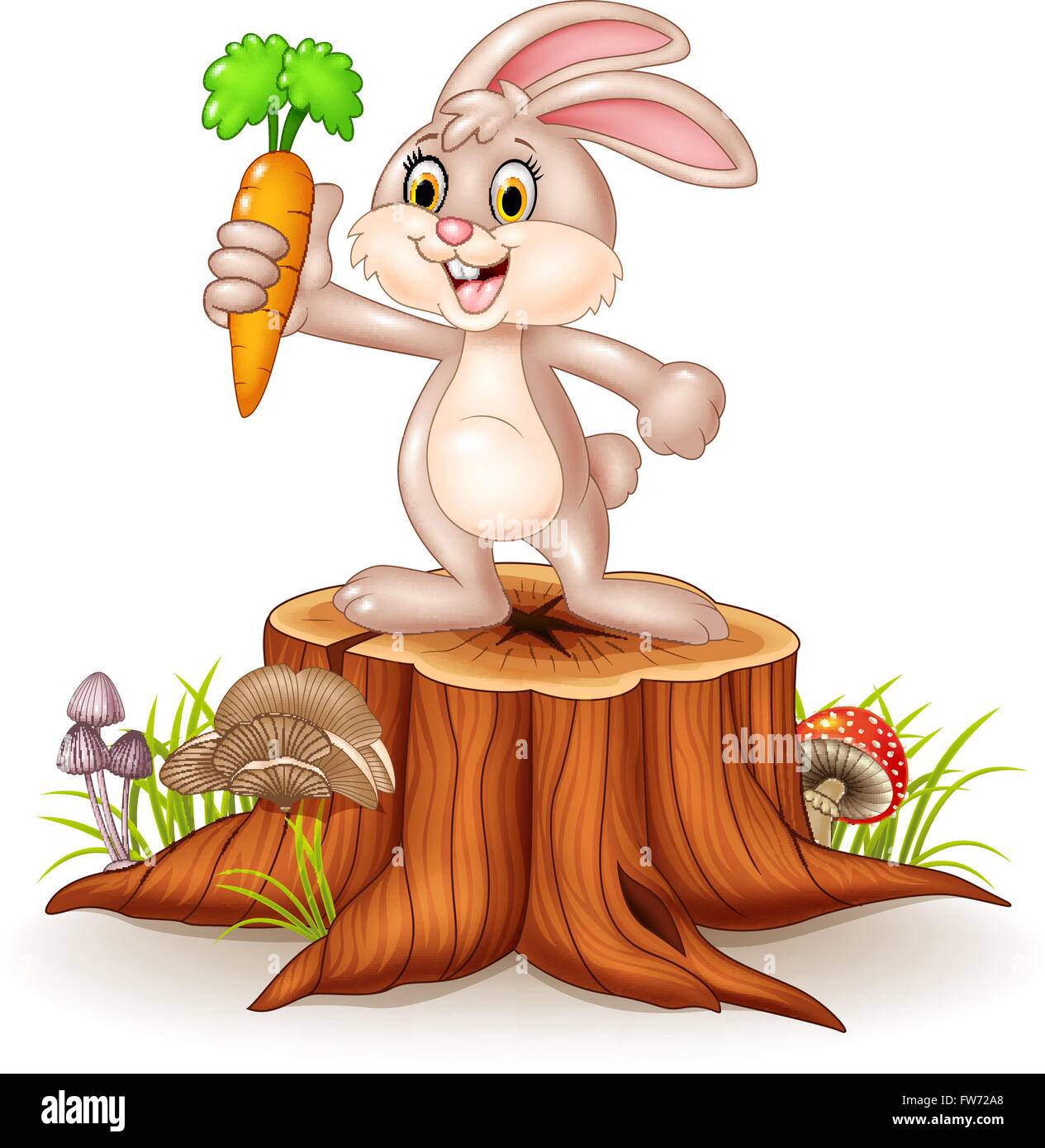 Tree stump rabbit hi-res stock photography and images - Alamy