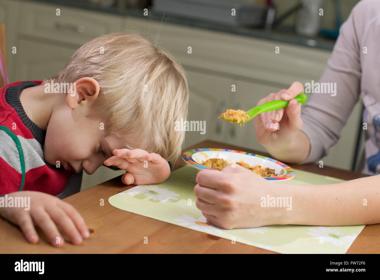 3 children refusing food hi-res stock photography and images - Alamy