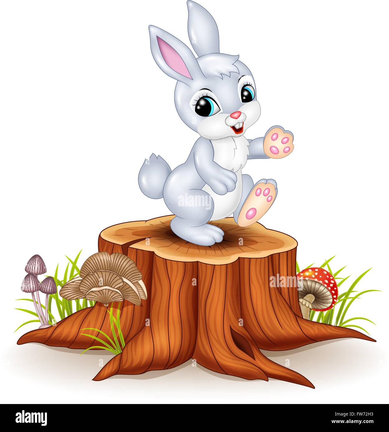 Waving tree stump character hi-res stock photography and images - Alamy