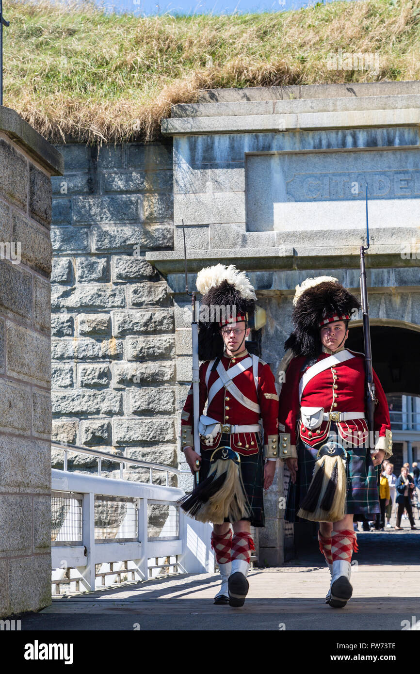 Traditional guard at Fort Halifax on Citadel Hill in Halifax, Nova ...