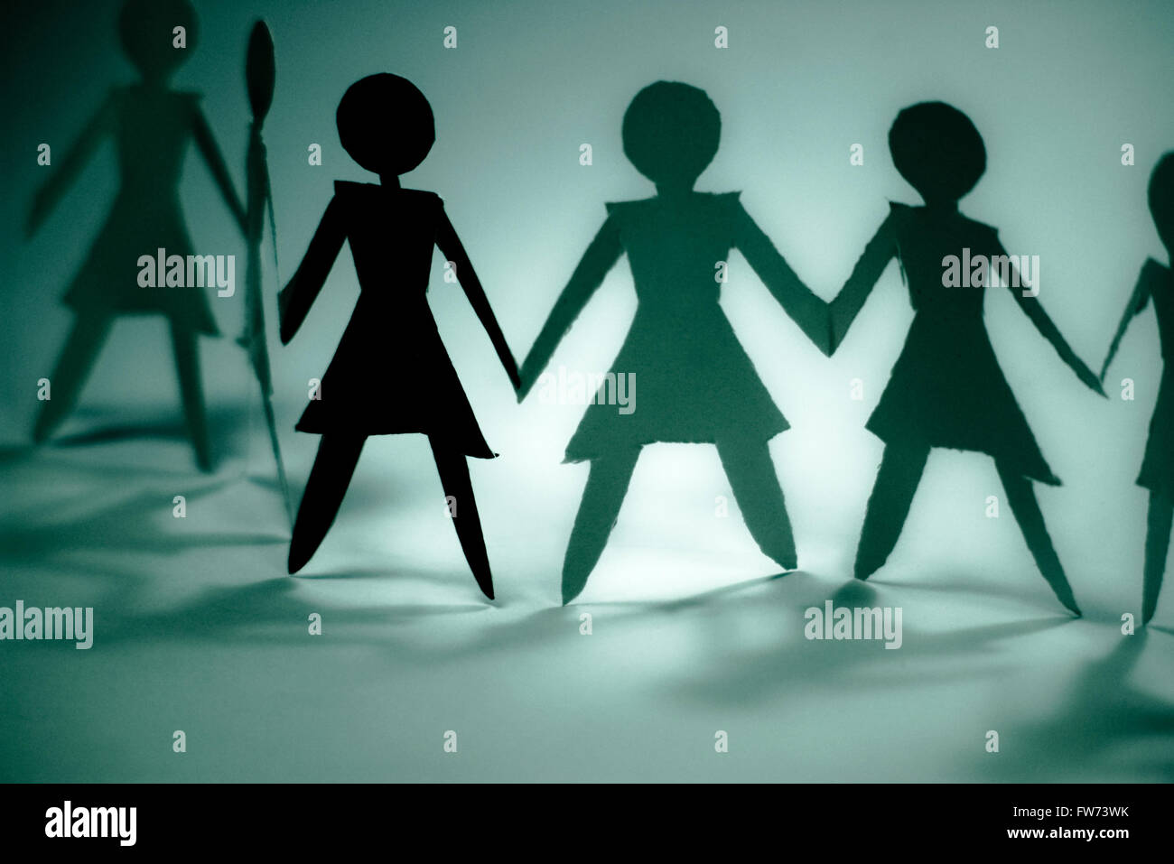 Shadow figures with hands hi-res stock photography and images - Alamy