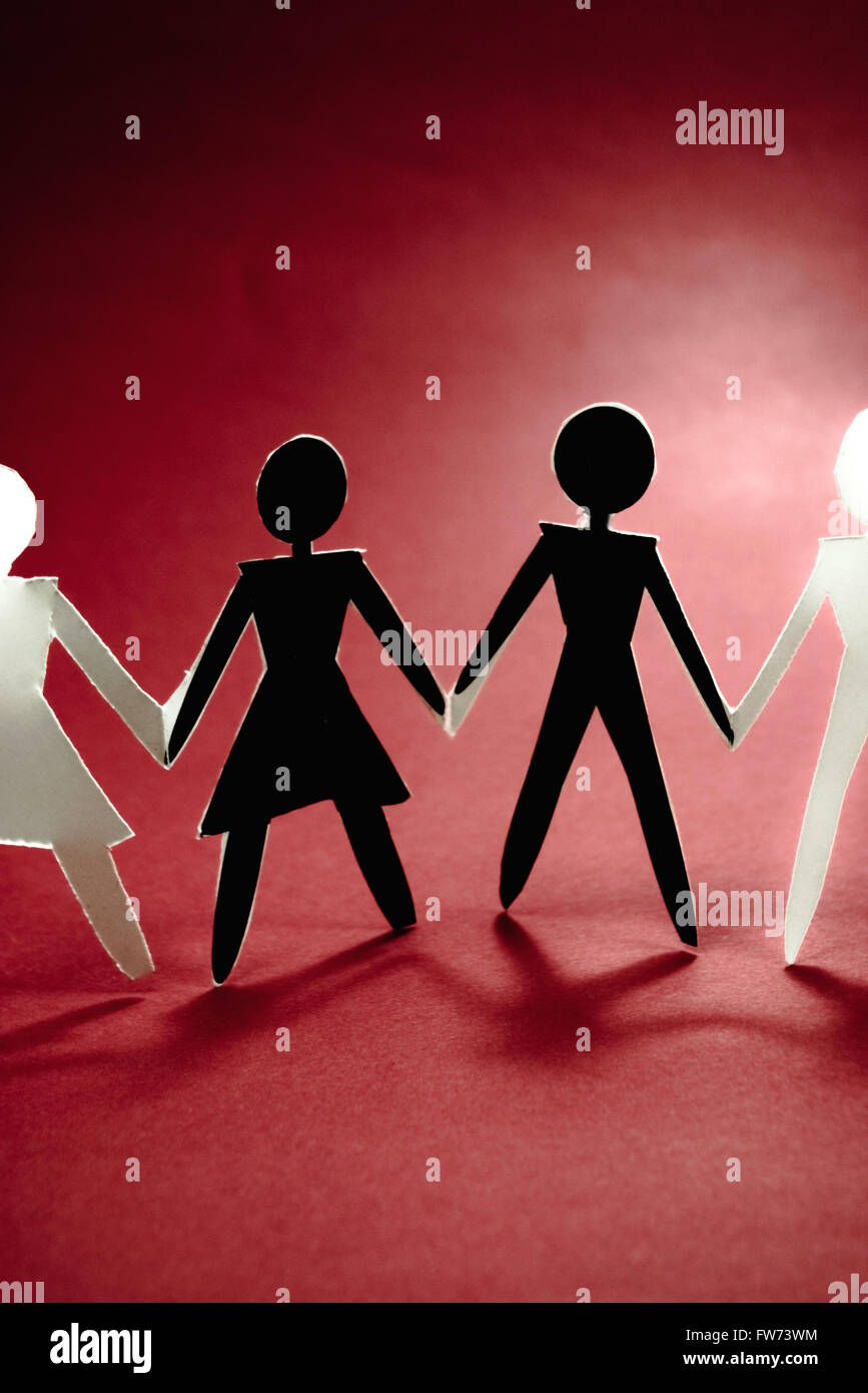 Shadow figures with hands hi-res stock photography and images - Alamy