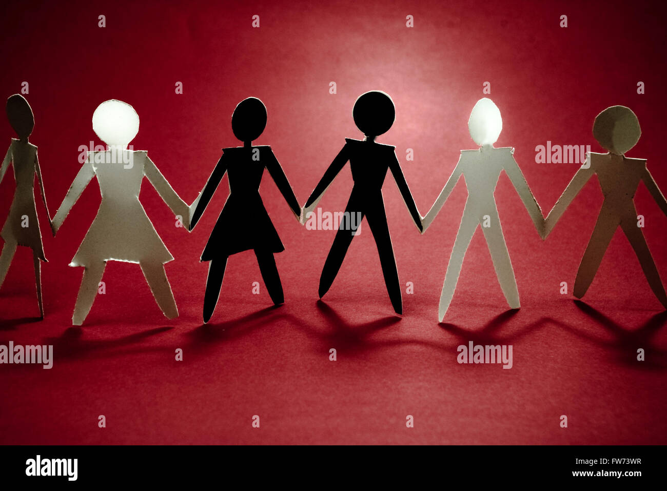 Shadow figures with hands hi-res stock photography and images - Alamy