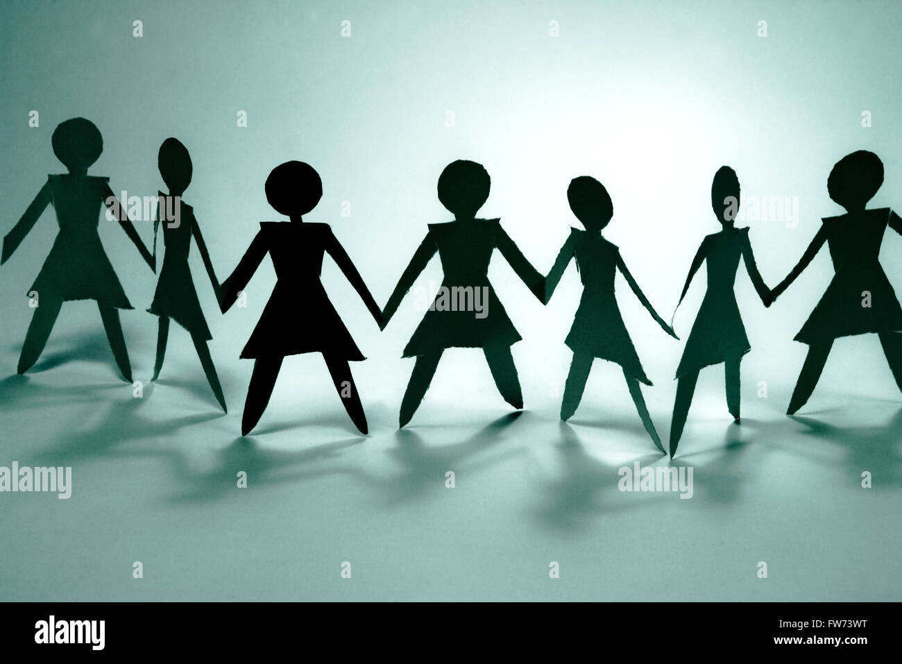Shadow figures with hands hi-res stock photography and images - Alamy
