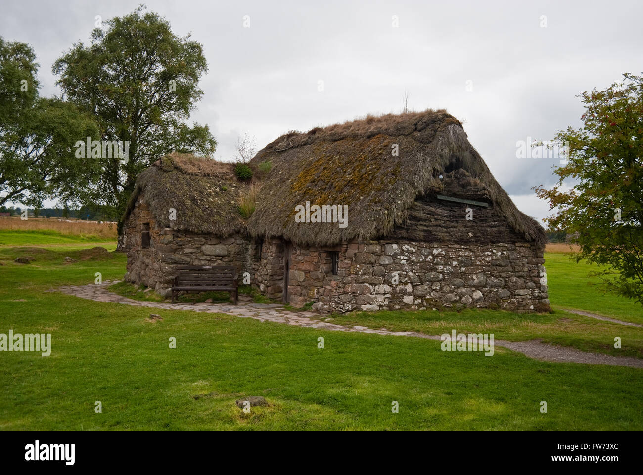 Old Leanach Cottage on the Battlefield of Culloden Stock Photo - Alamy