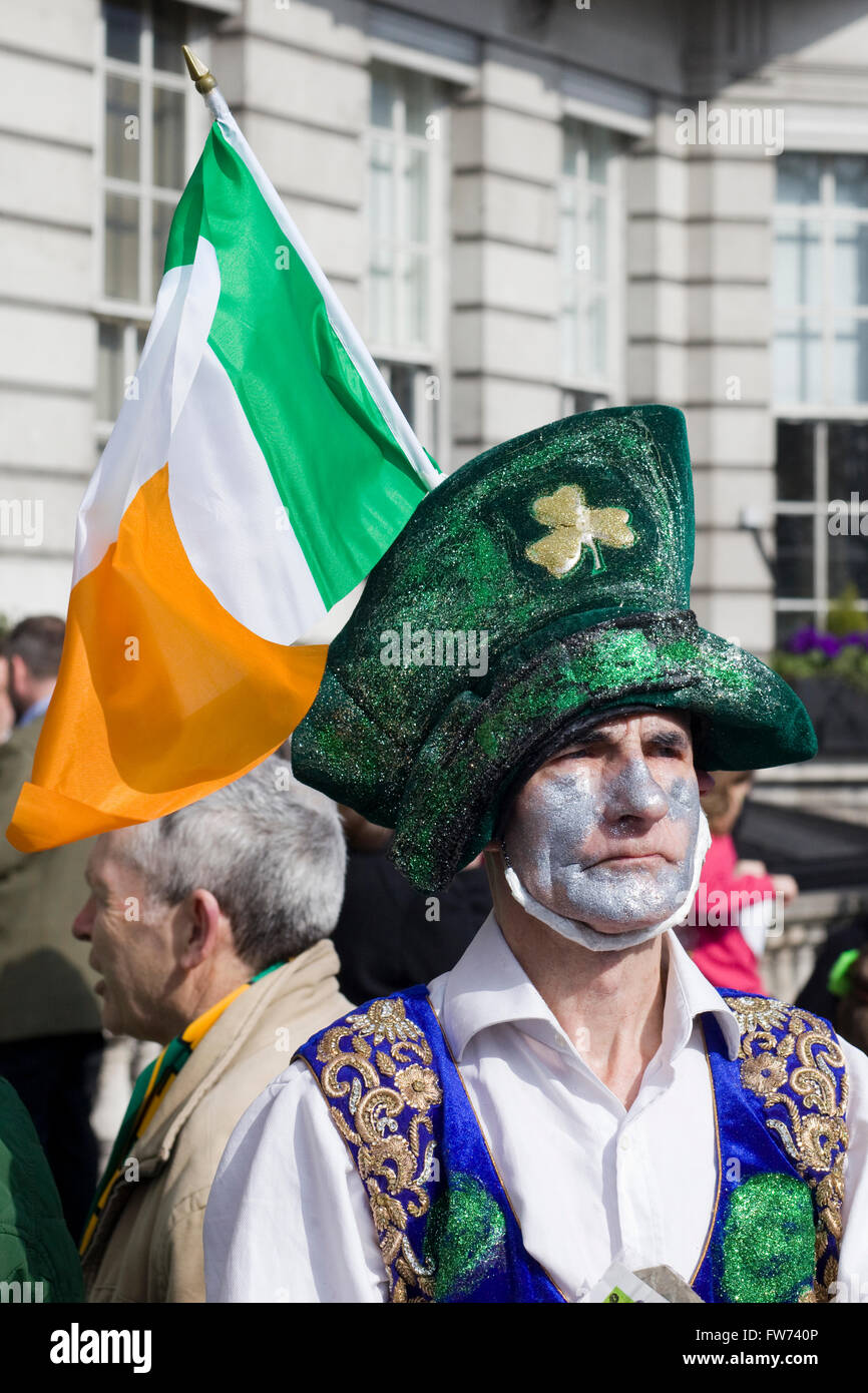 Man dressed in Traditional St Patrick's Day Attire for the Parade in ...