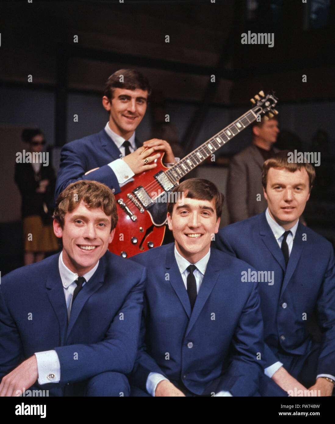 SWINGING BLUE JEANS UK pop group in 1964. From left: Norman Kuhlke, Ray ...