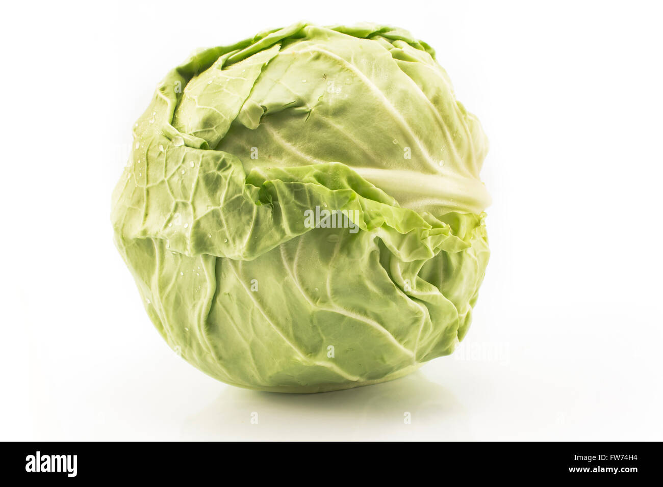 Fresh spring cabbage isolated on white Stock Photo - Alamy