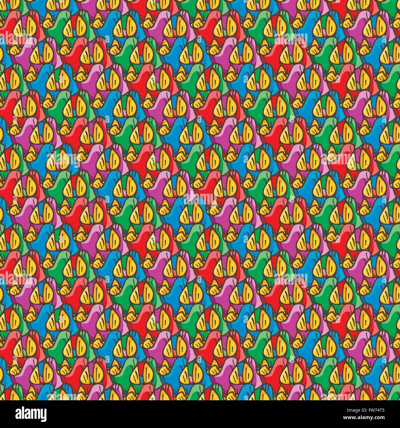 Seamless pattern of candy wrappers, tails from the wrapper look like ...