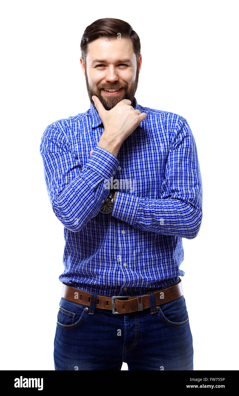 Portrait of happy smiling man Stock Photo - Alamy
