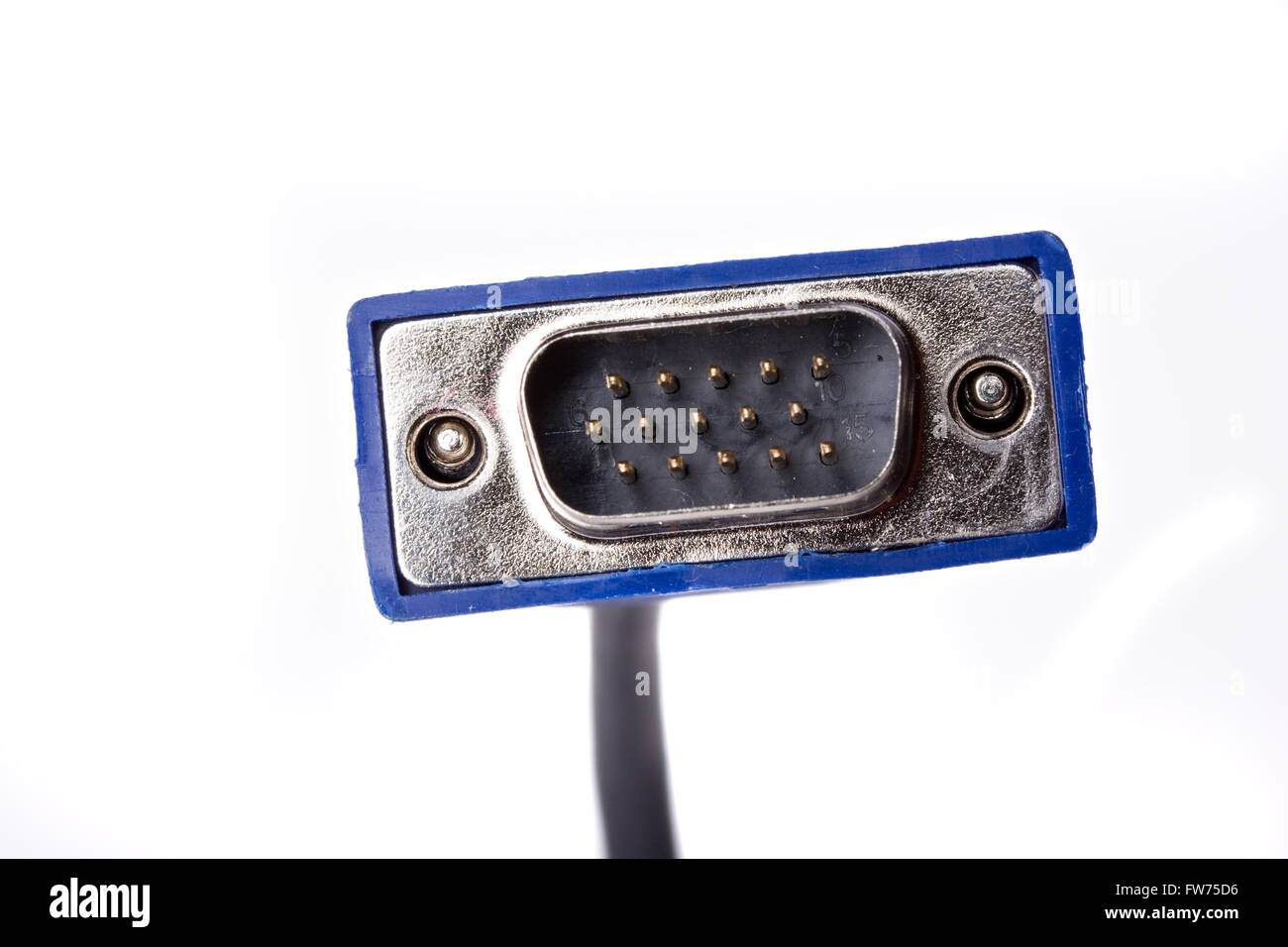 detail of a computer plug isolated on white background Stock Photo - Alamy