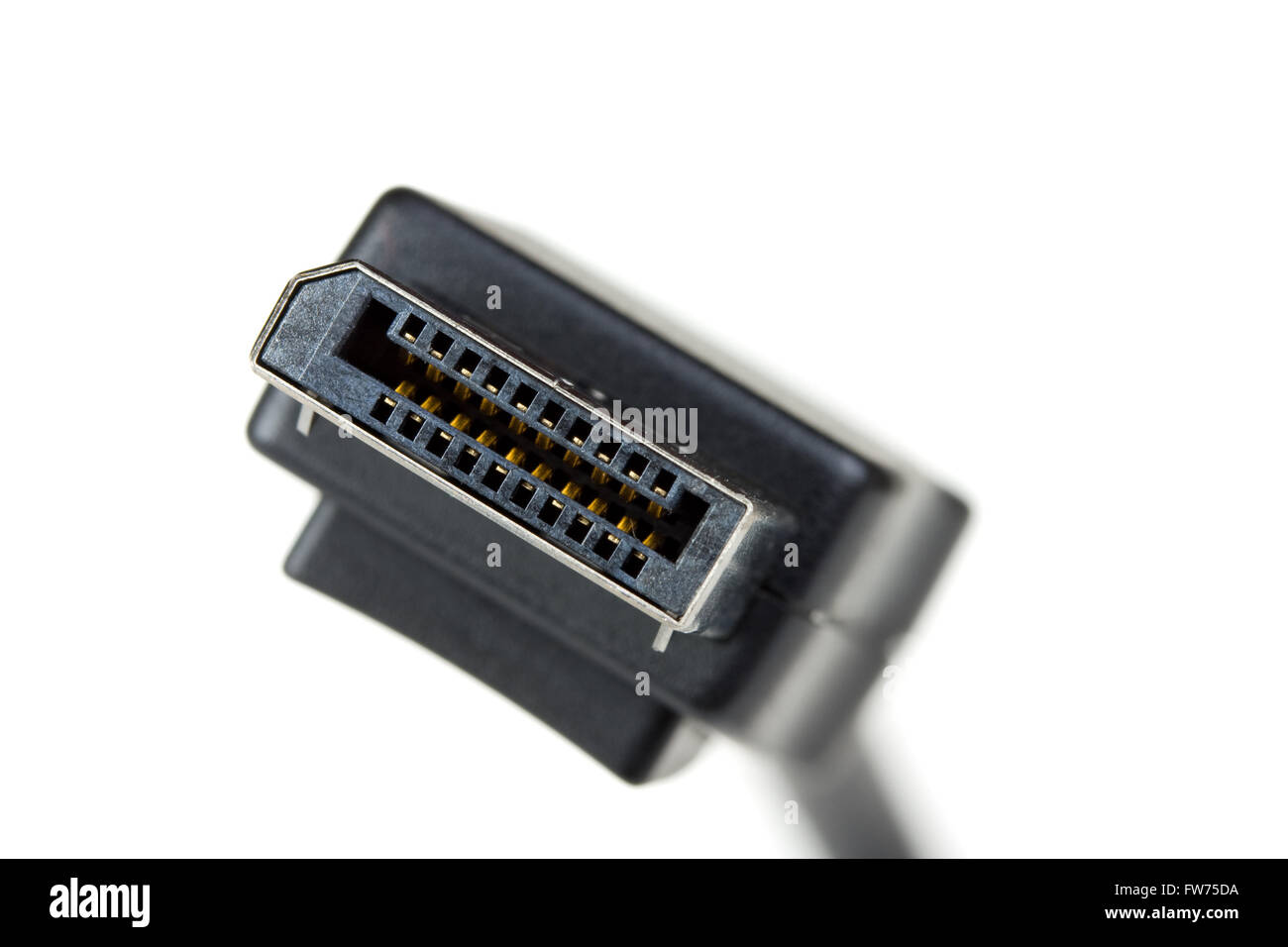 detail of a computer plug isolated on white background Stock Photo - Alamy