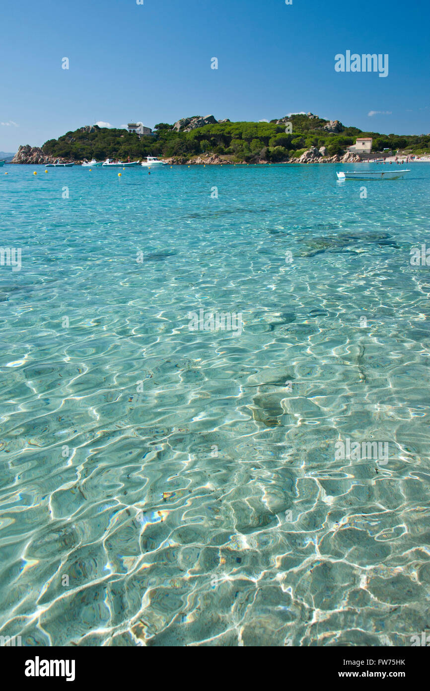 The wonderful colors of the sea in Santa Maria beach, an island of the ...