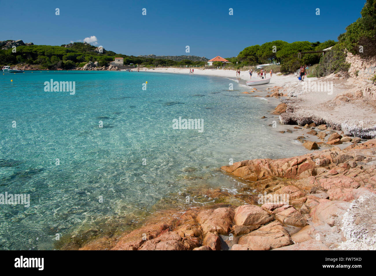 The wonderful colors of the sea in Santa Maria beach, an island of the ...