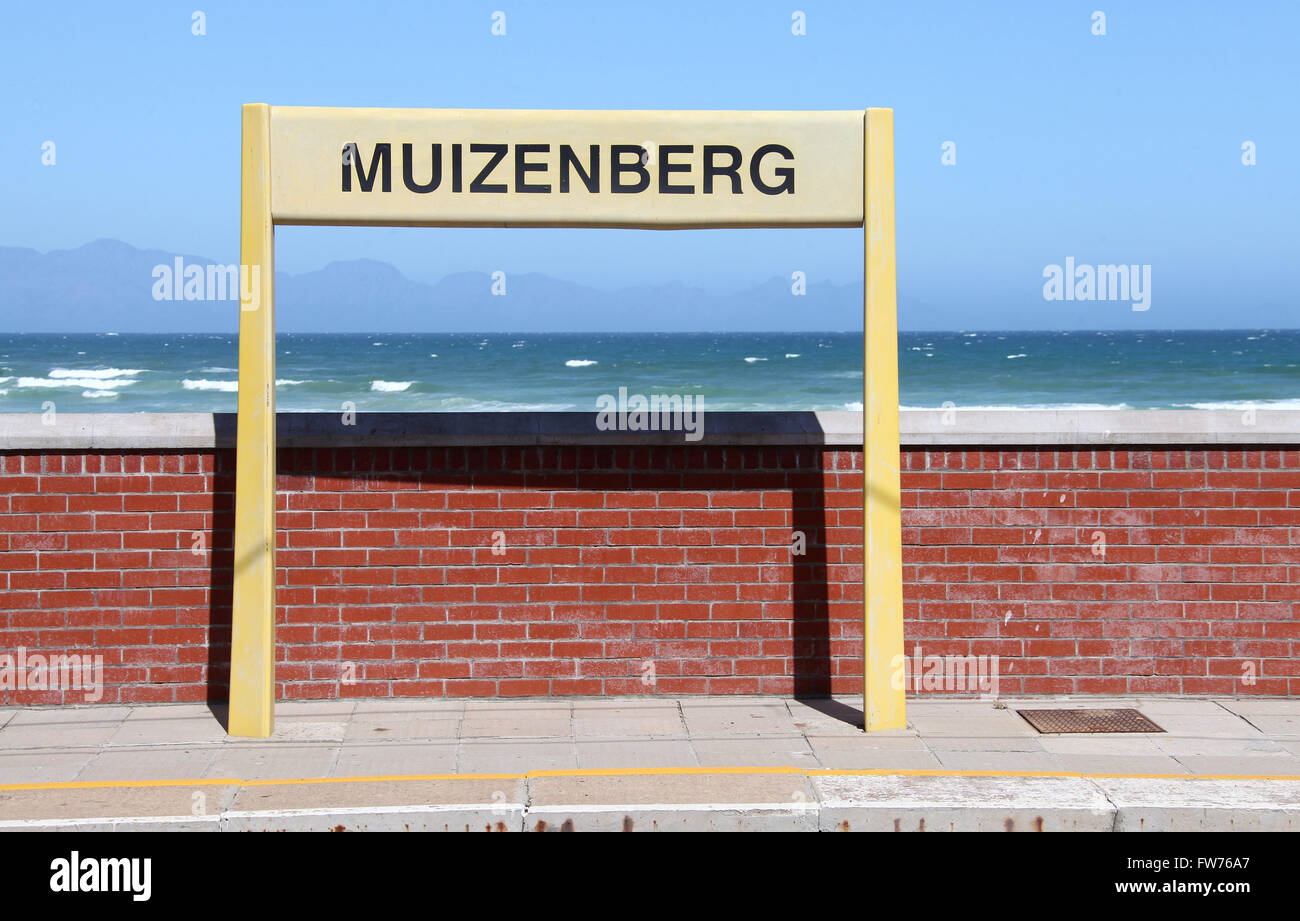 Muizenberg Station on the False Bay coast of Cape Town in South Africa ...