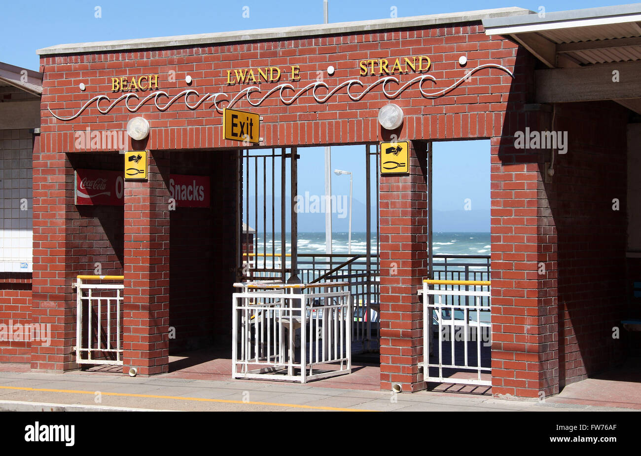 Muizenberg Station on the False Bay coast of Cape Town in South Africa ...
