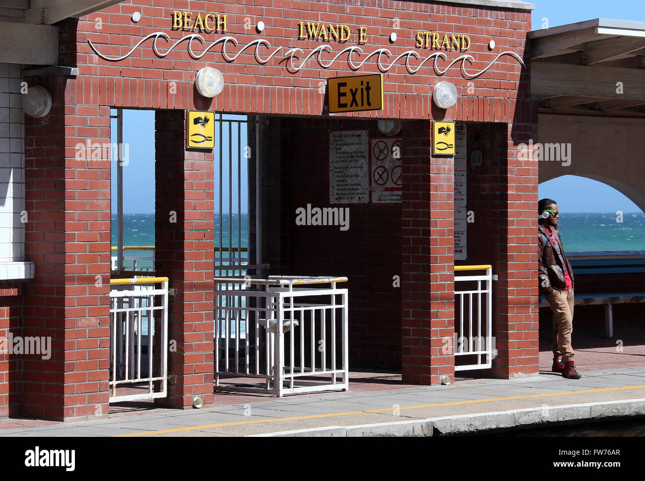 Muizenberg Station on the False Bay coast of Cape Town in South Africa ...
