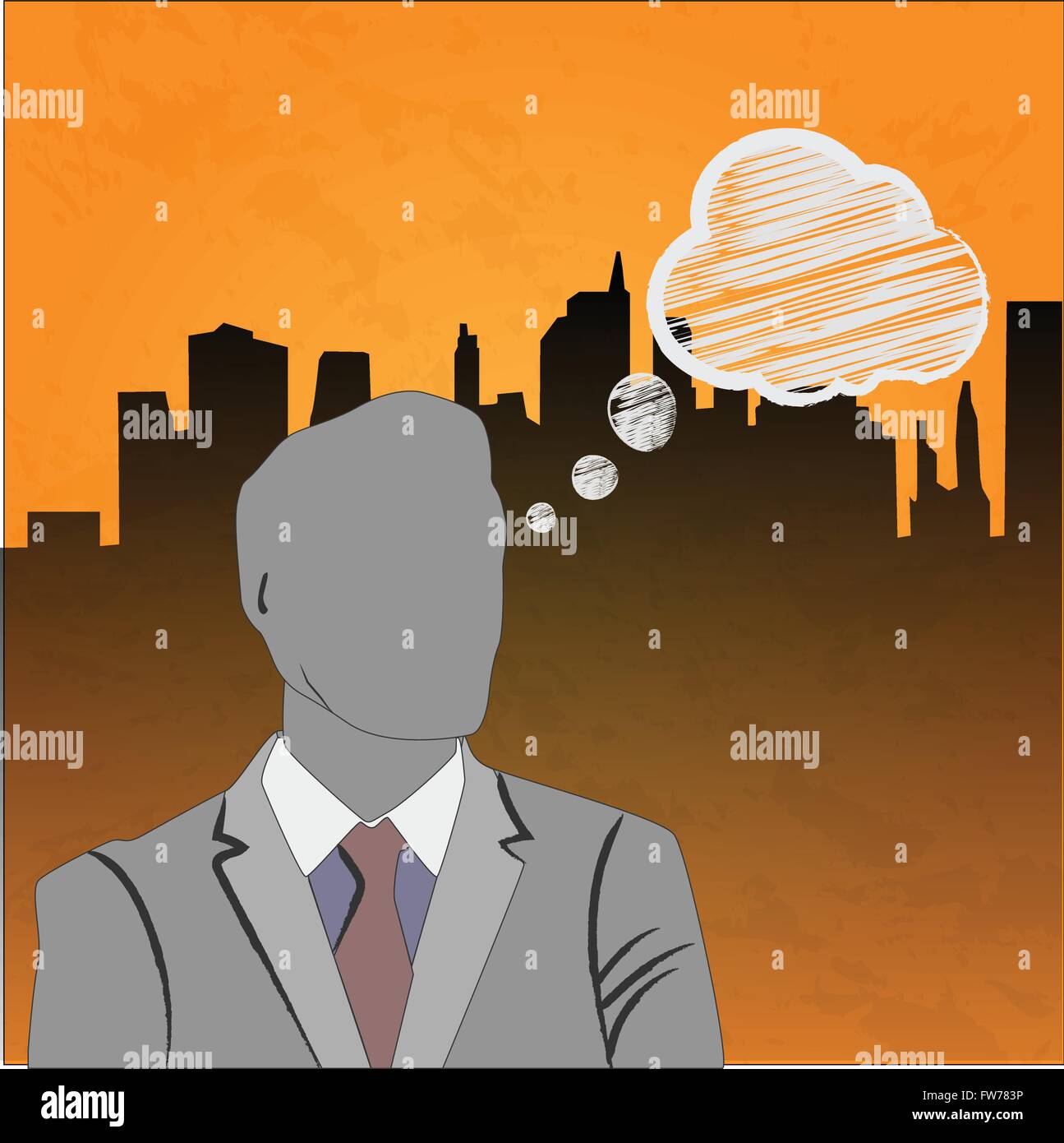 Serious thoughtful young business Stock Vector Images - Alamy