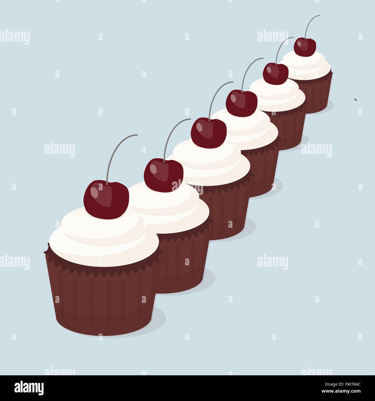 Sweet cupcakes isolated vector Stock Vector Image & Art - Alamy