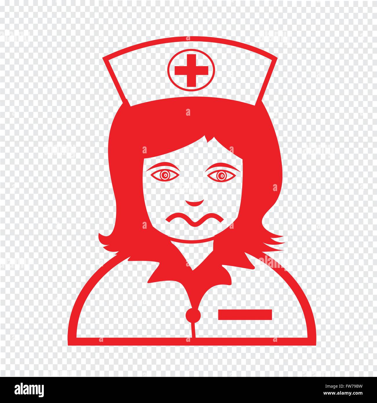 Nurse Face emotion Icon Illustration sign design Stock Vector Image ...