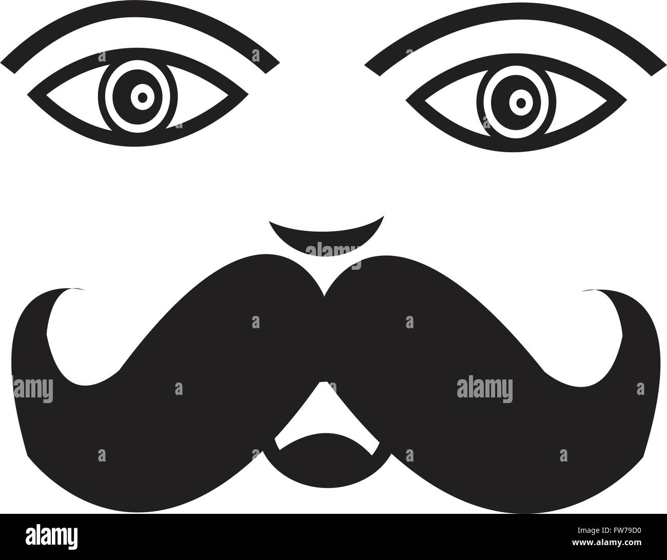 mustache guy Face Illustration sign design Stock Vector Image & Art - Alamy