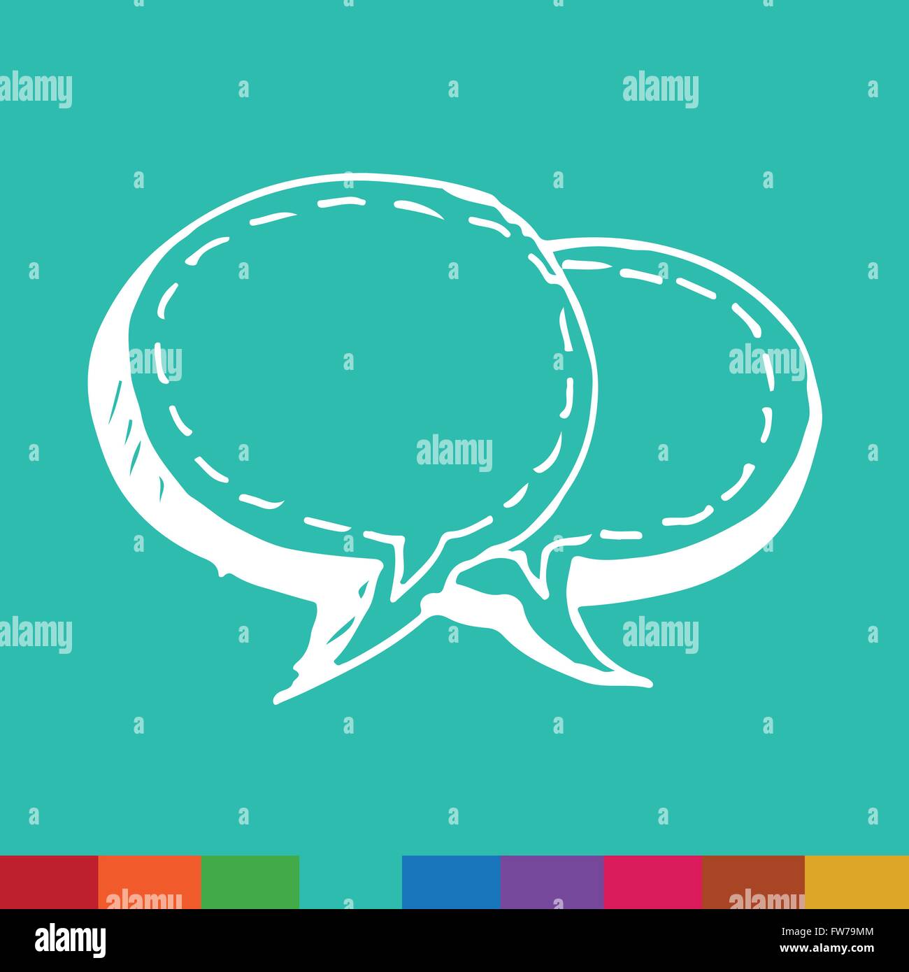 Speech bubble hand drawn Illustration symbol design Stock Vector Image ...