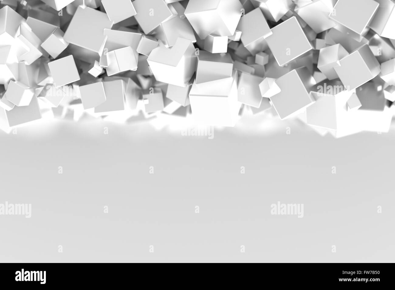 Abstract gray cubes three dimensional background, 3d rendering Stock ...
