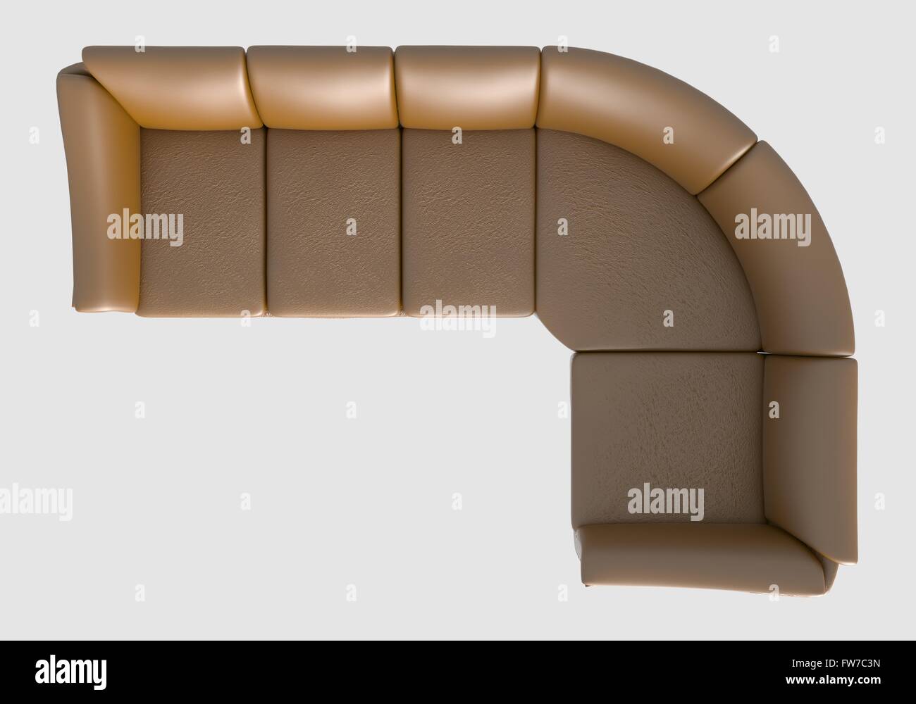 3D Illustration Sofa Top View Isolated On White Stock Photo - Alamy