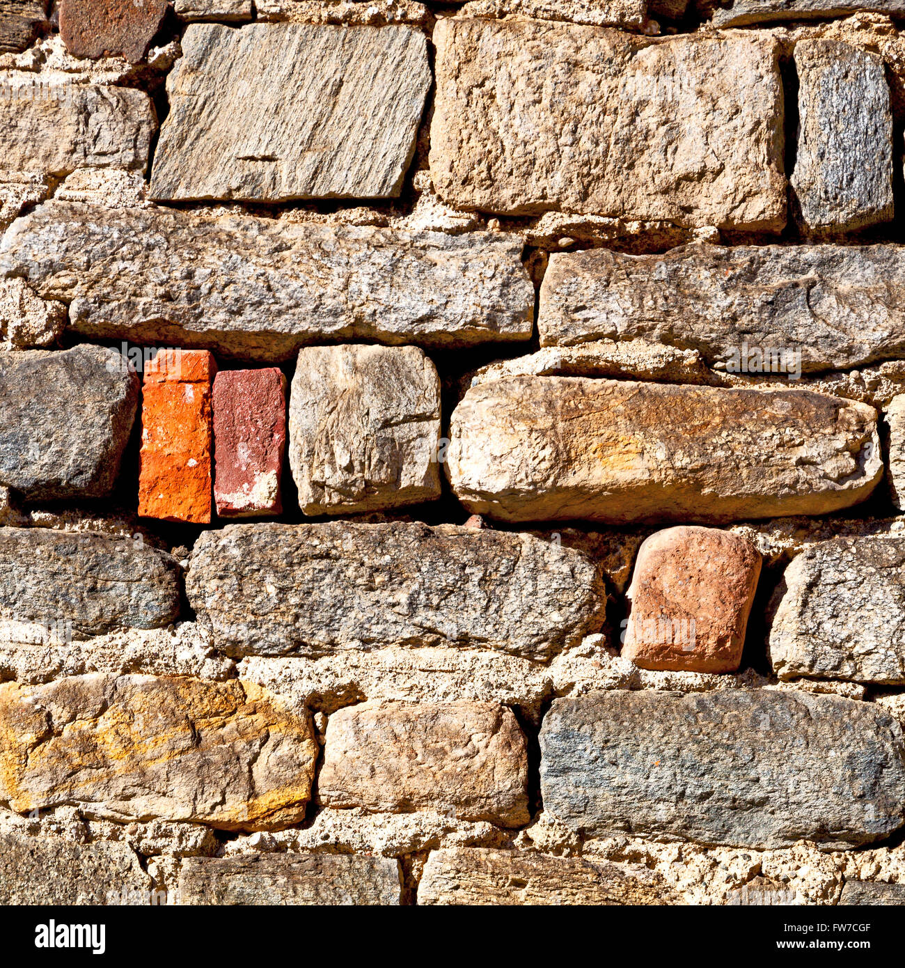 step brick in greece old wall and texture material the background Stock ...