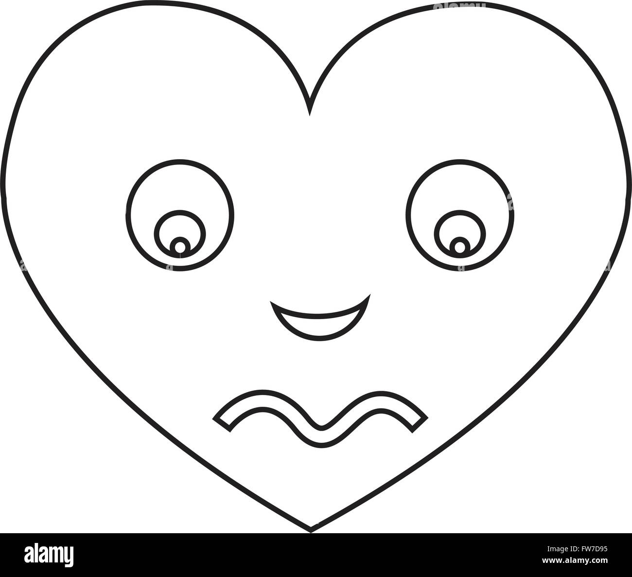 Heart Face Emotion Icon Illustration sign design Stock Vector Image ...