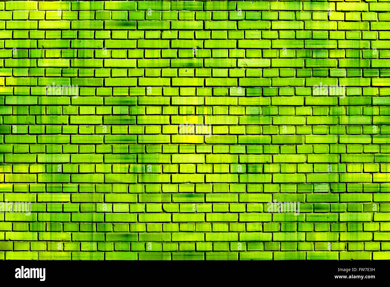 green brick wall background Stock Photo - Alamy