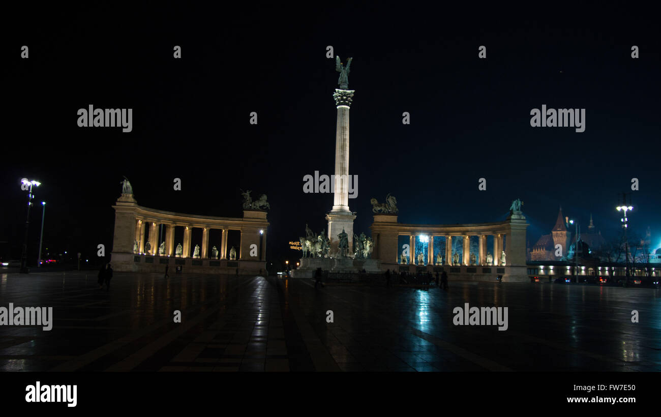 millennium monument Budapest Stock Photo - Alamy