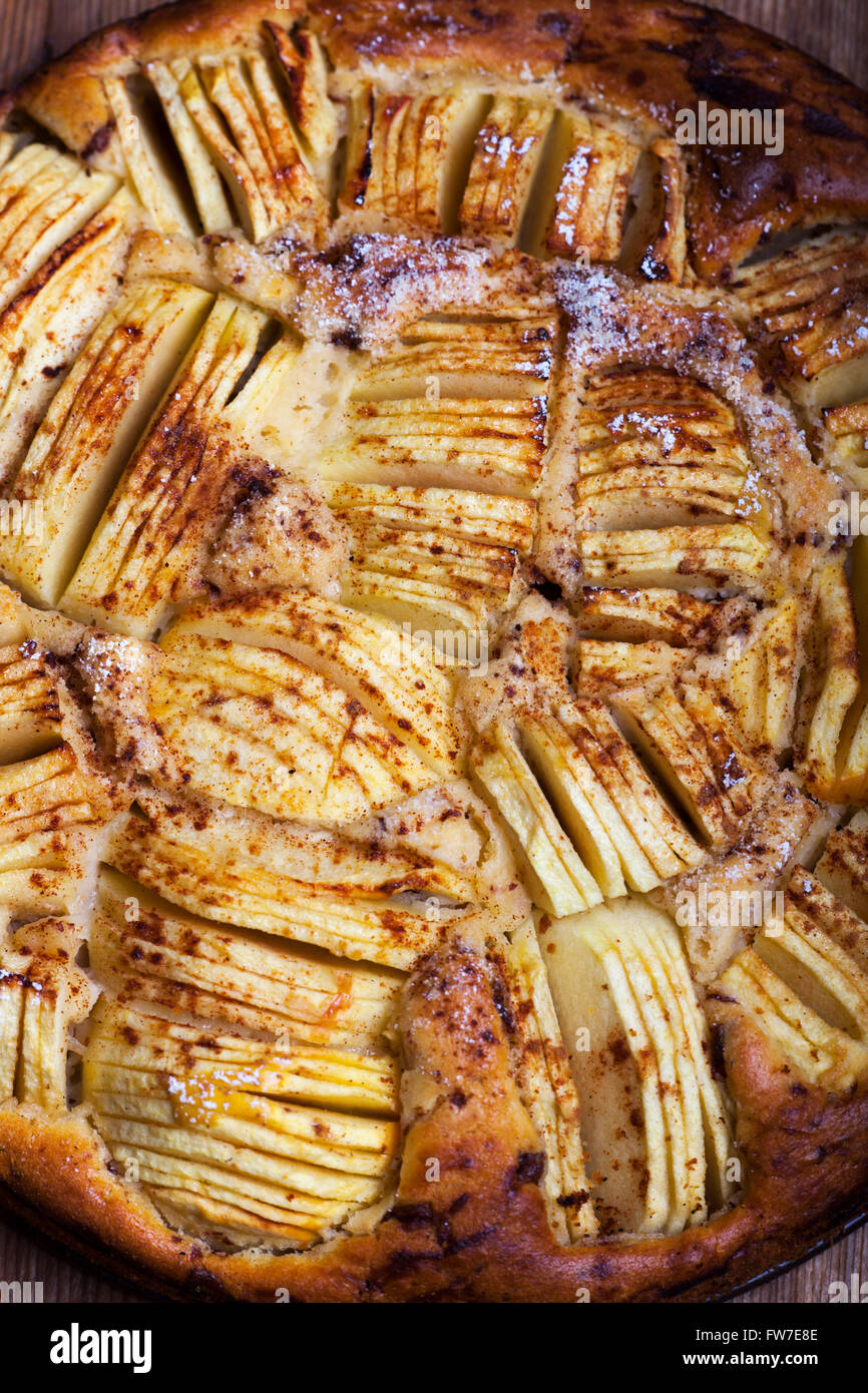 homemade german apple pie on wood Stock Photo - Alamy