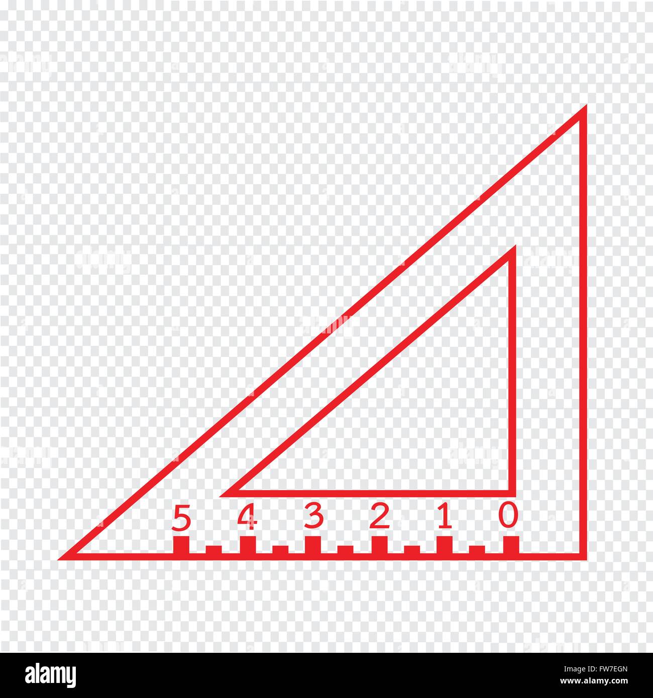 triangle ruler icon Illustration sign design Stock Vector Image & Art ...