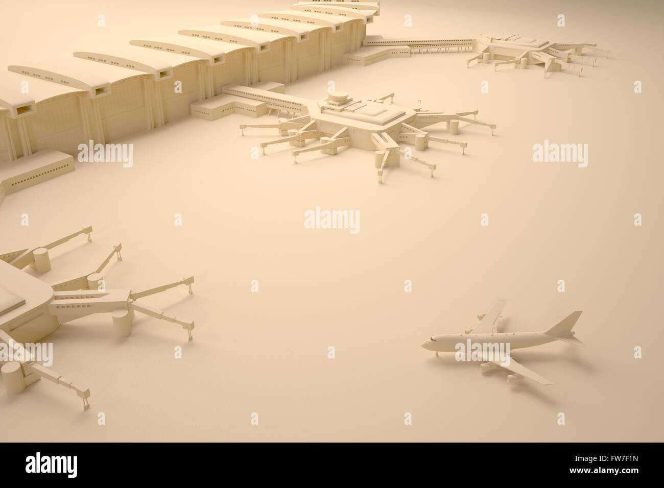 Airport terminal, exit airplane boarding, traveling, the output ...