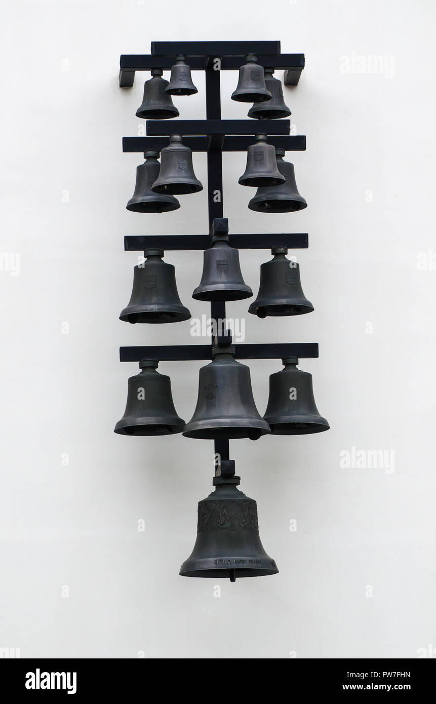 Bells on wall Stock Photo - Alamy