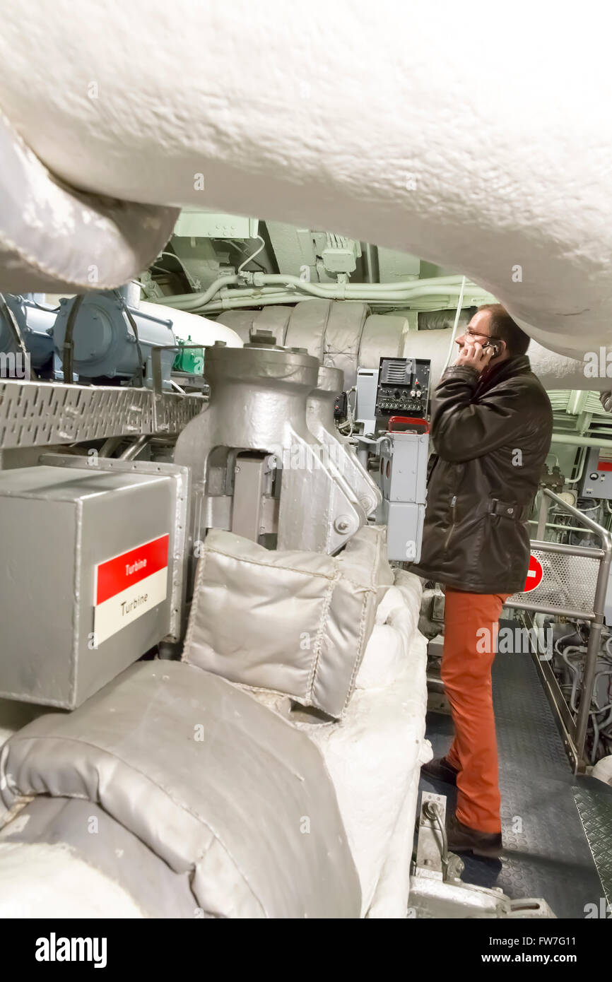 machinery enging room plant Stock Photo - Alamy