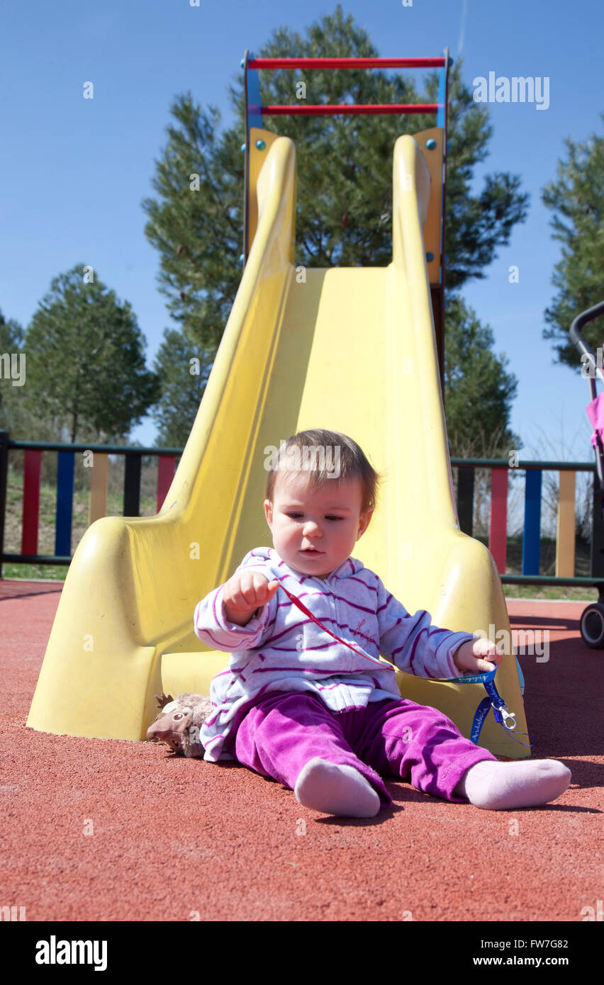baby playing in a playground Stock Photo - Alamy
