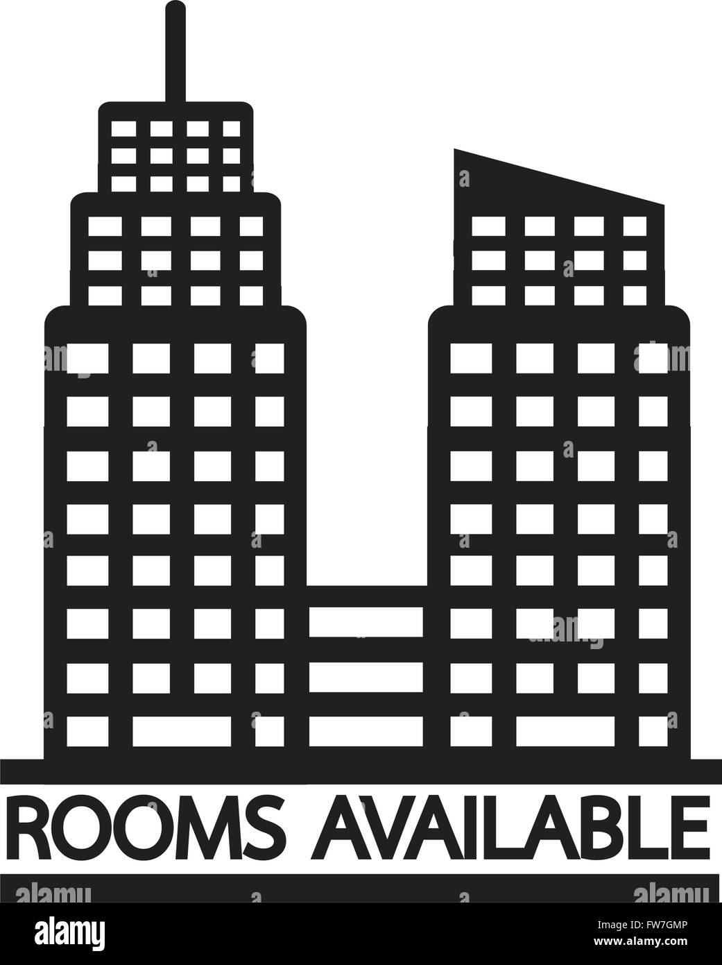 Hotel Rooms Available icon Illustration design Stock Vector Image & Art ...