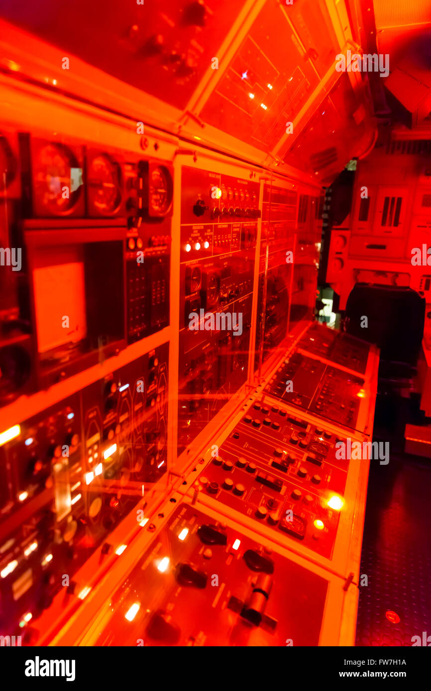 control room orange red light Stock Photo - Alamy