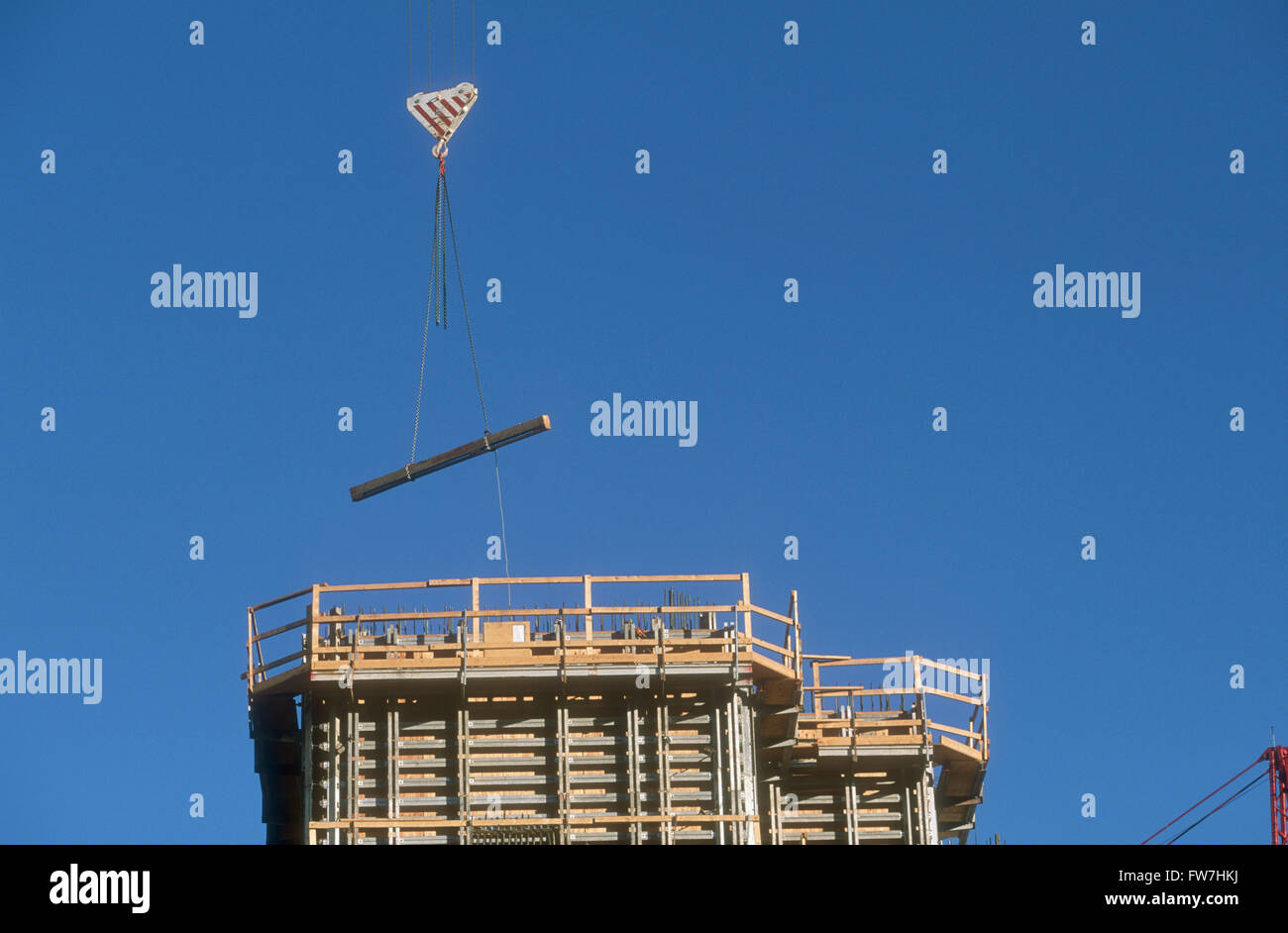 Construction Crane at a Building Construction Site Stock Photo - Alamy