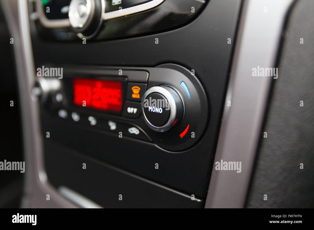 Adjusting the temperature in the car - climate control (Shallow DOF ...