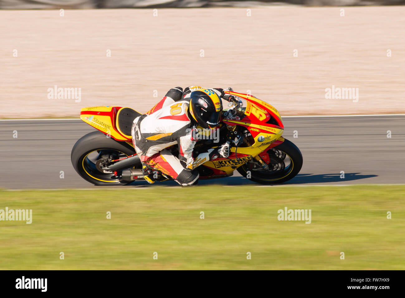 BSB British Superbikes test day at Donington Race Track, Leicestershire ...