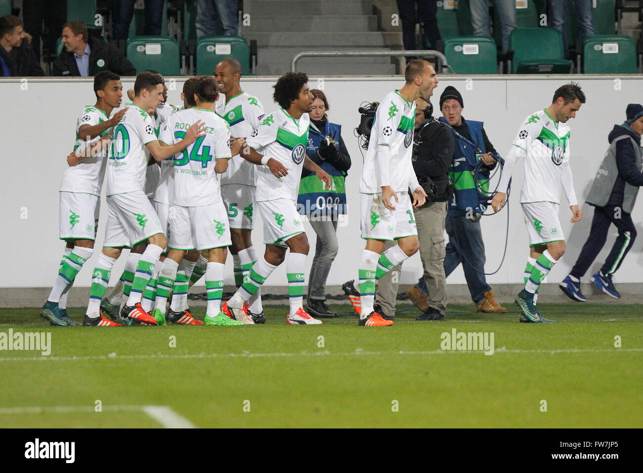 Goal Bas Dost of VLF Wolfsburg during the match league champion VLF ...
