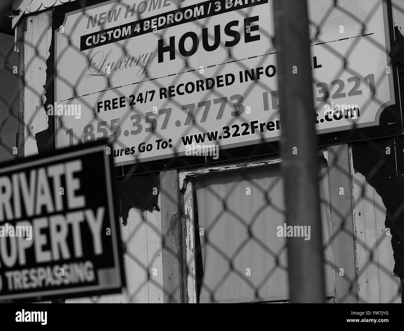 Signs of Abandoned Housing Project Stock Photo - Alamy