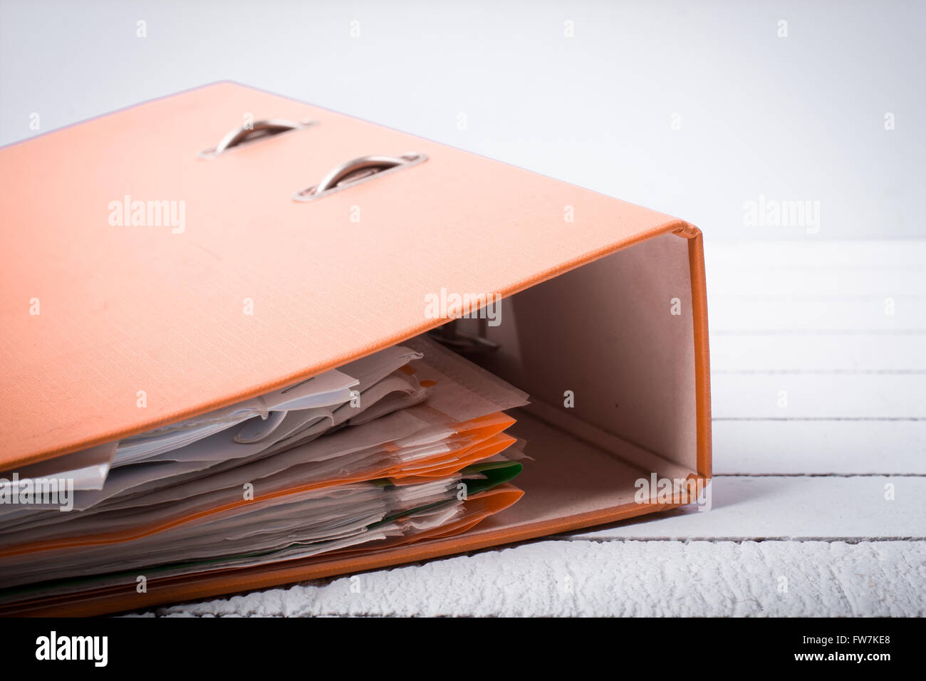 Complete folder with documents for job, administration and office Stock ...