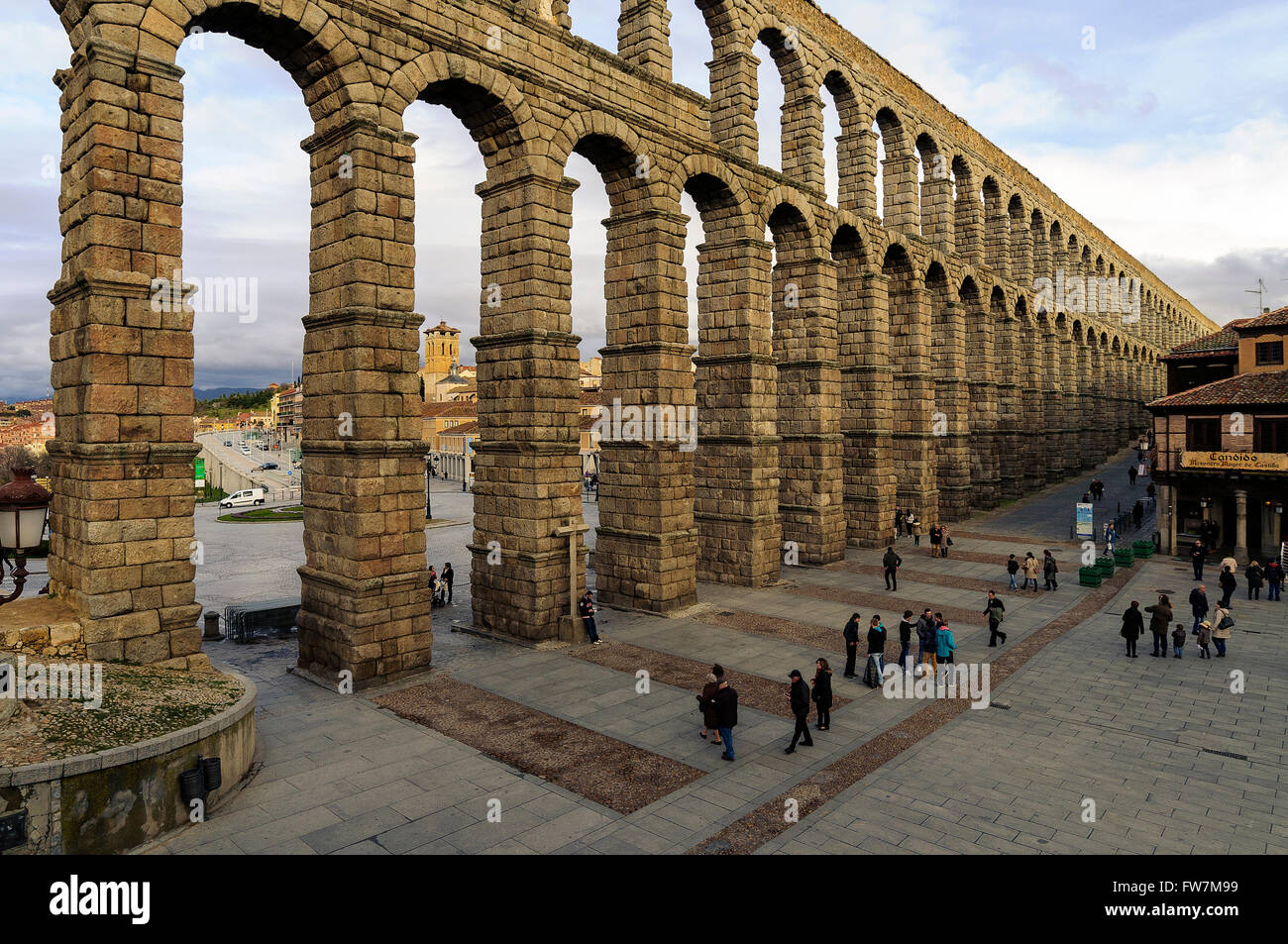 Roman aqueduct in Segovia, Castile and Leon, Spain Stock Photo - Alamy