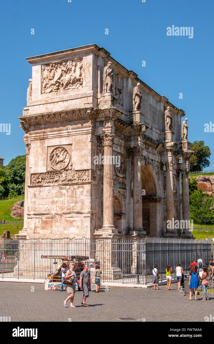 The triumphal arch of Constantine in Rome Stock Photo - Alamy