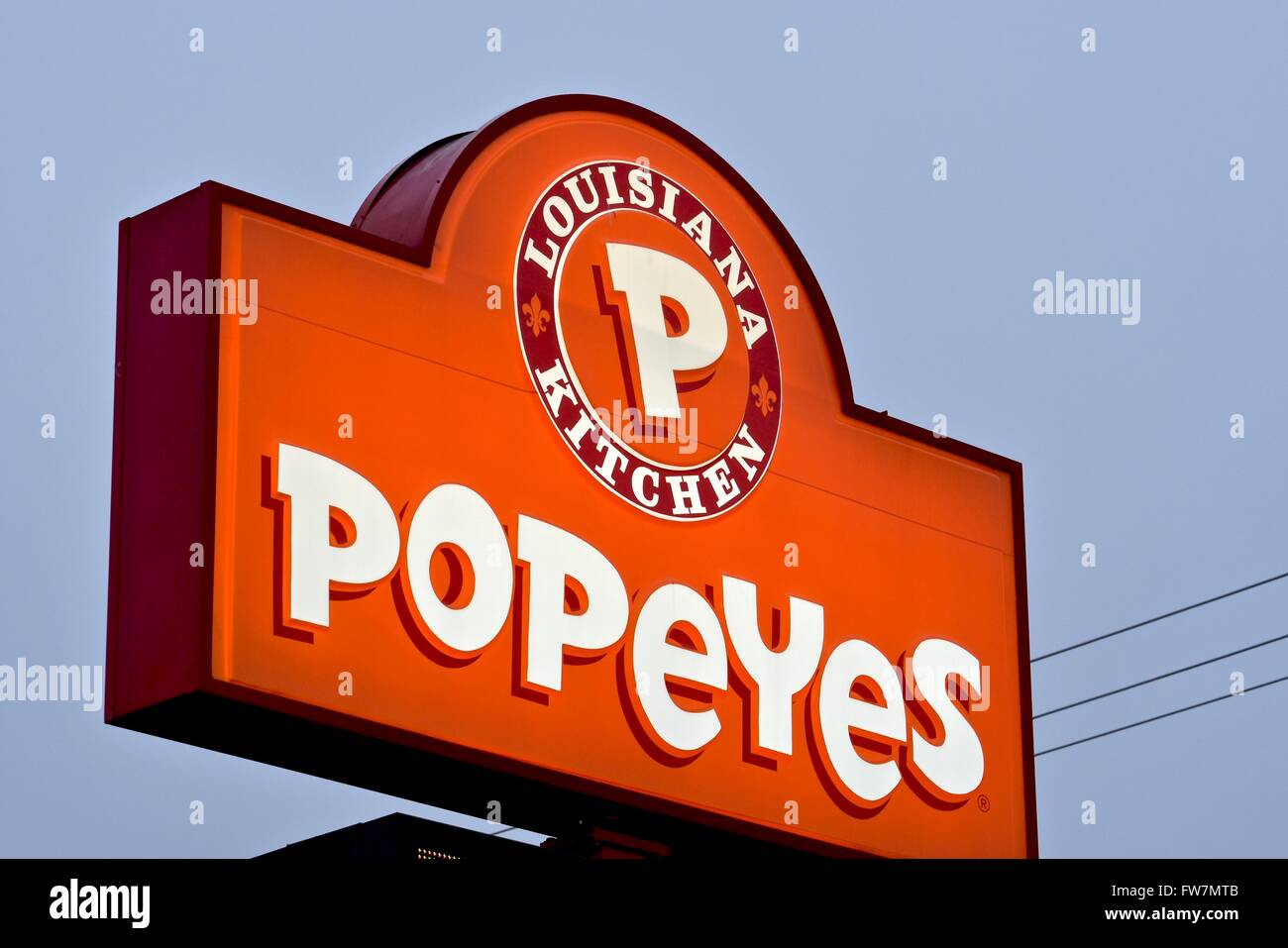 Popeyes Louisiana Kitchen sign Stock Photo - Alamy